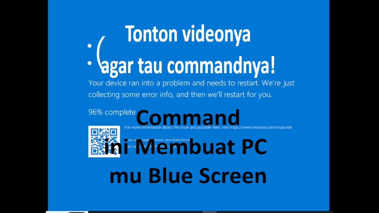 Membuat Windows Blue Screen - YouTube
