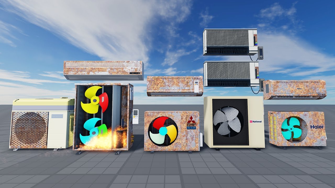 Air Conditioner Catches Fire! Shocking Footage of Dangerous HVAC ...