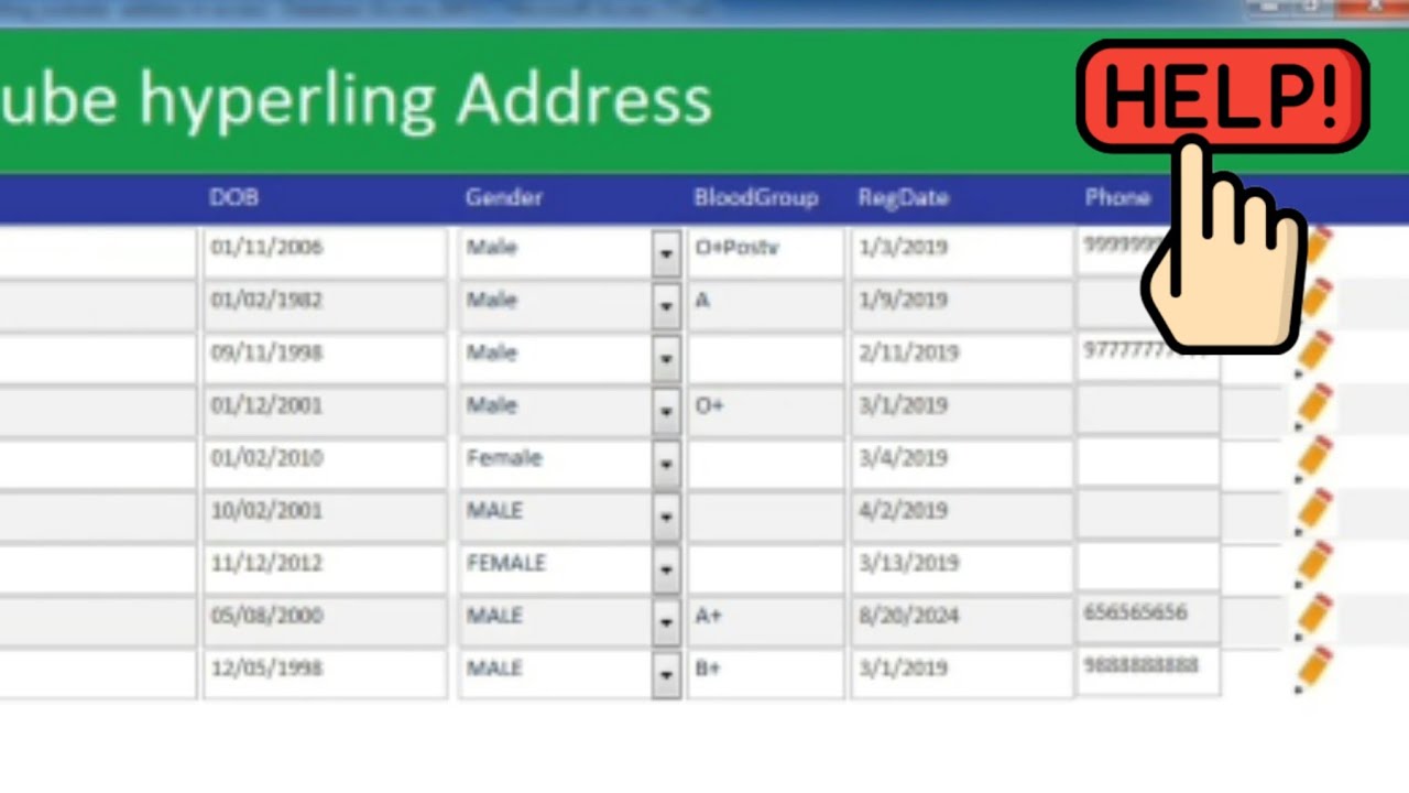 Ms Access Create Tutorial Help Button Adding Youtube Hyperlink Address Youtube