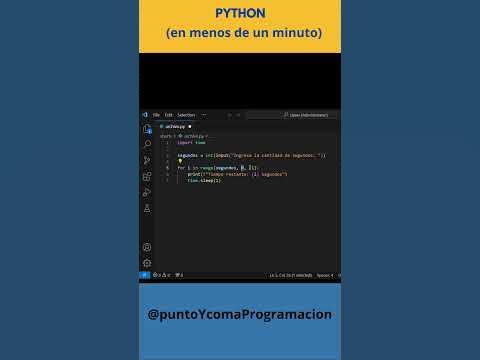 COMO HACER UN TEMPORIZADOR EN PYTHON | python en menos de un minuto - YouTube