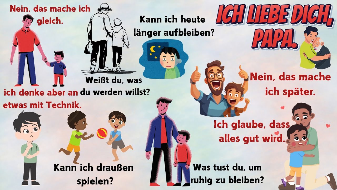 Essential German Sentences for Father-Child Conversations - YouTube