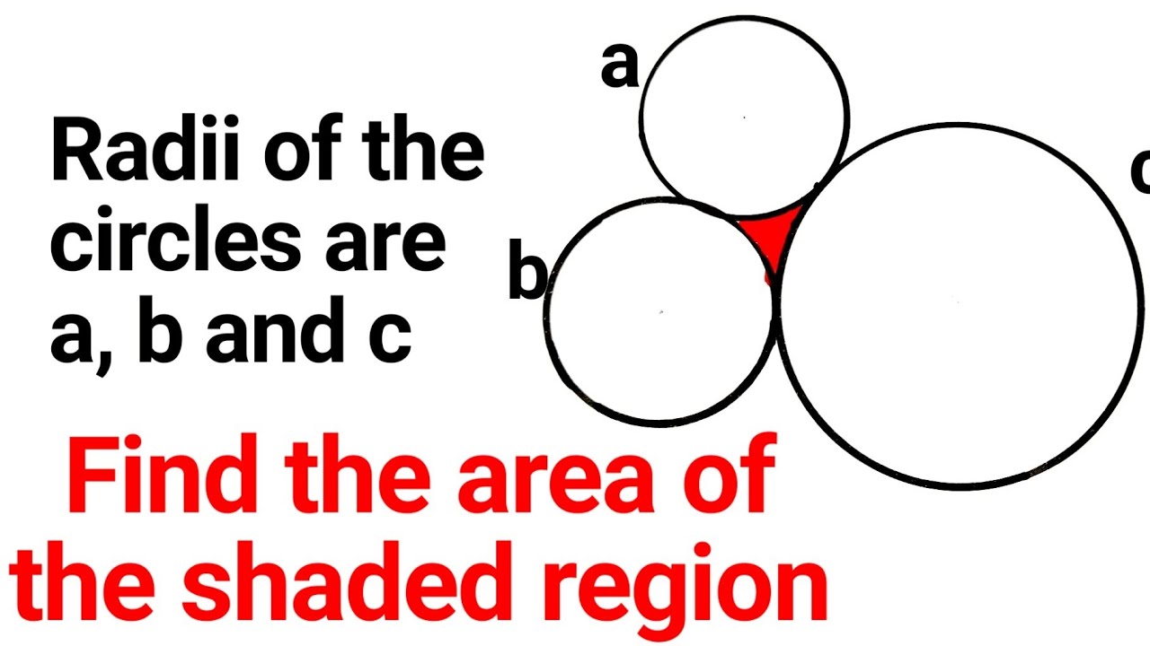 Area enclosed by three circles of different radii | Explained in Hindi ...