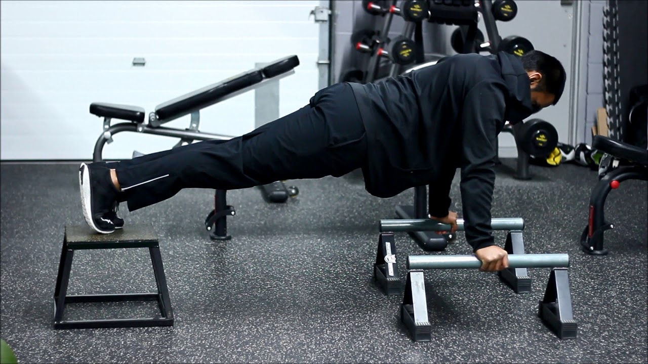 elevated depth pushup - YouTube