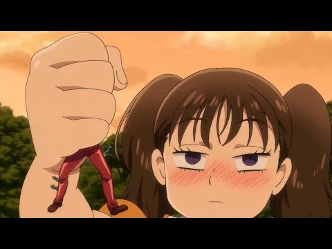 Diane grabs and squeezes Ban (from The Seven Deadly Sins) [Giantess]