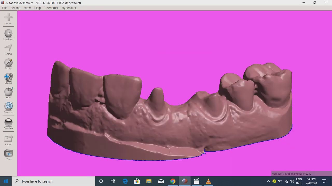 Meshmixer for the beginner 02 Changing model and background color - YouTube