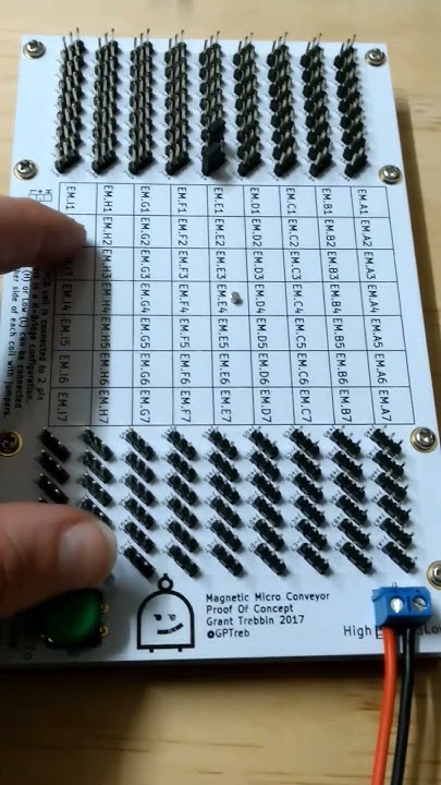 PCB Prototype With Coils Made Of Traces Moving A Magnet - YouTube
