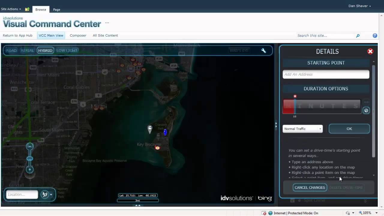 IDV Solutions Physical Security Demo - Drive Time and Routing - YouTube