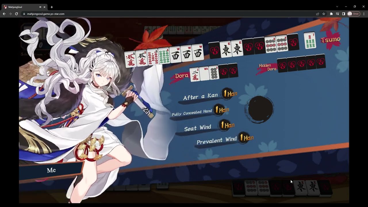 Double kan rinshan kaihou | mahjong soul - YouTube