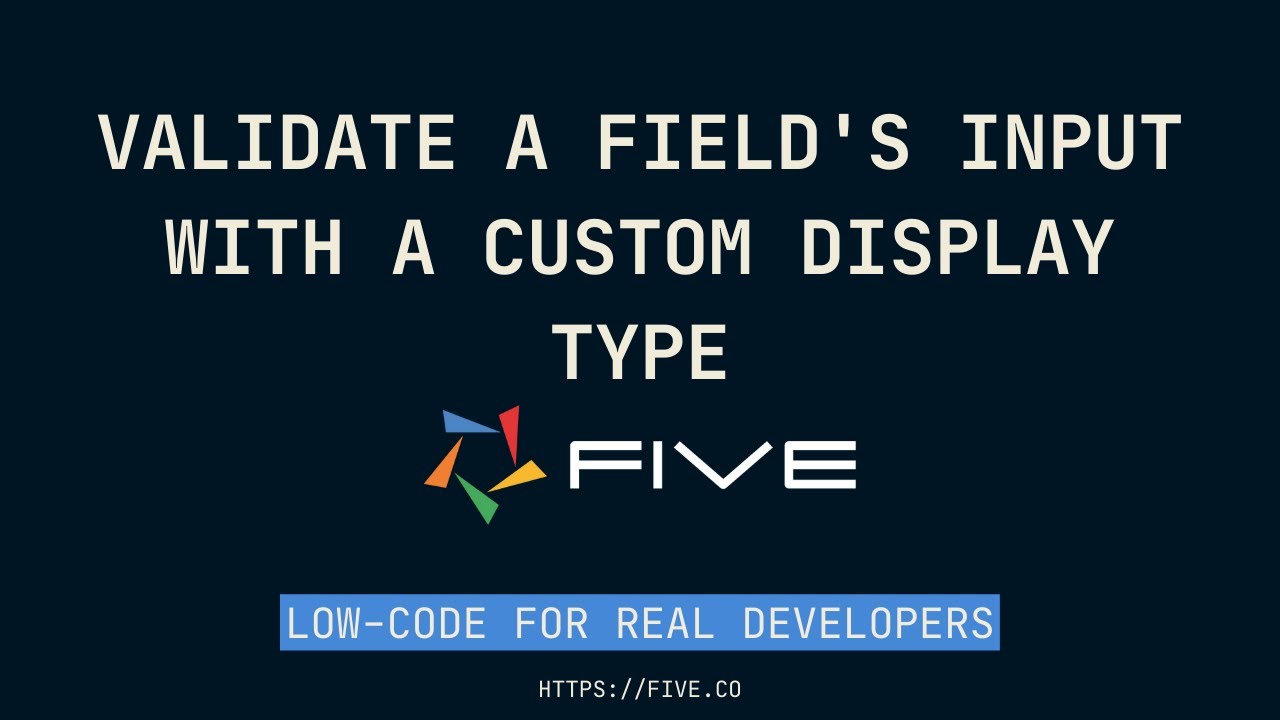 Validate A Fields Input With A Custom Display Type Low Code For Real 5398