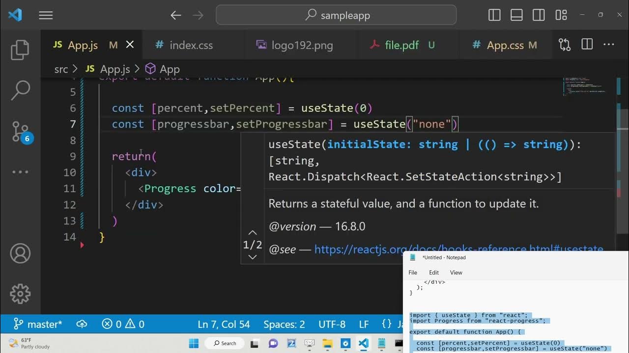 React.js react-progress Example to Show Youtube ProgressBar Animation ...
