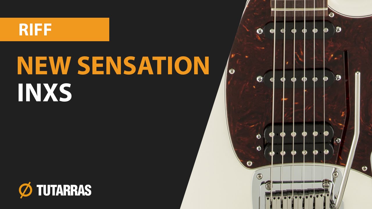 NEW SENSATION - INXS electric guitar, how to play the MAIN RIFF - YouTube