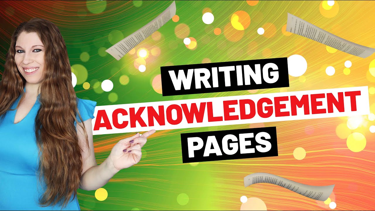 Crafting An Acknowledgements Page For Your Book (Simple Layout) - YouTube