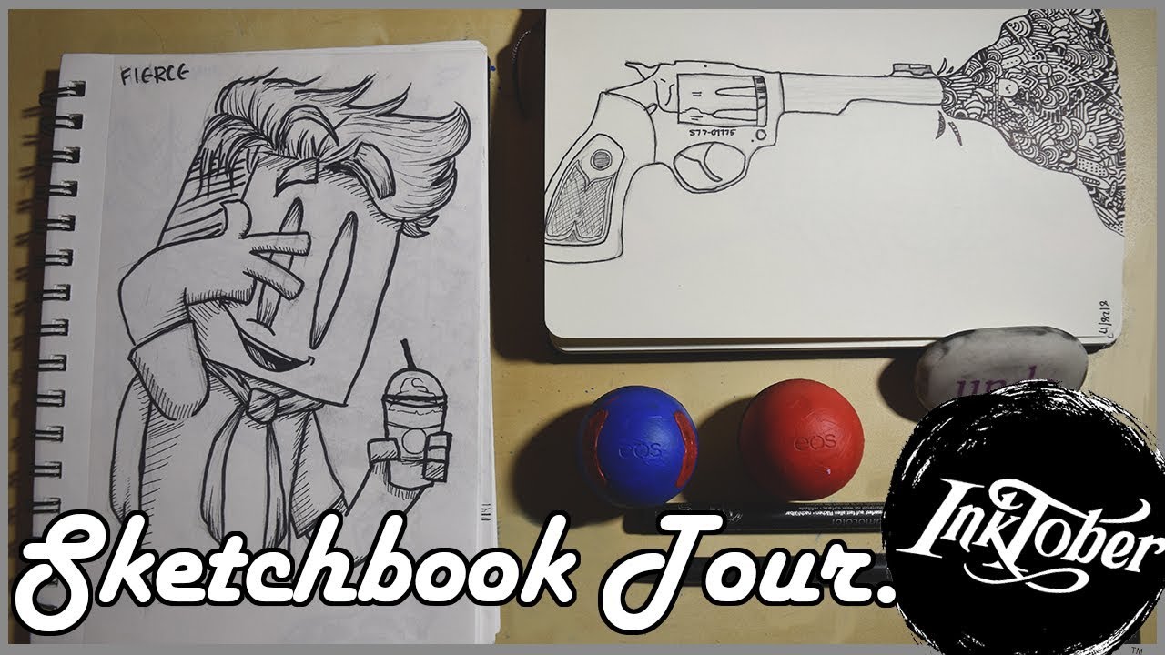 INKTOBER SKETCHBOOK TOUR - YouTube