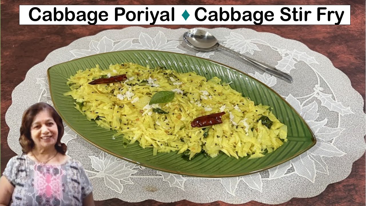 Cabbage Poriyal | South Indian Style Cabbage Stir Fry - YouTube