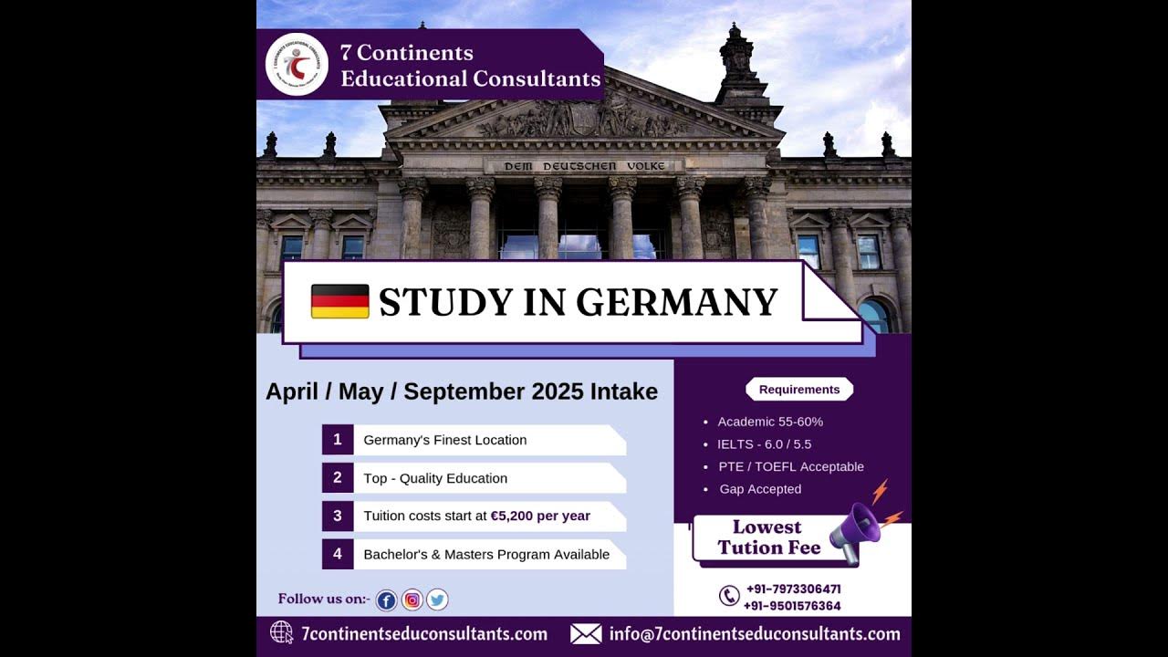 Study in Germany | Study Abroad | #7c #studyvisa #trending #viralvideo ...