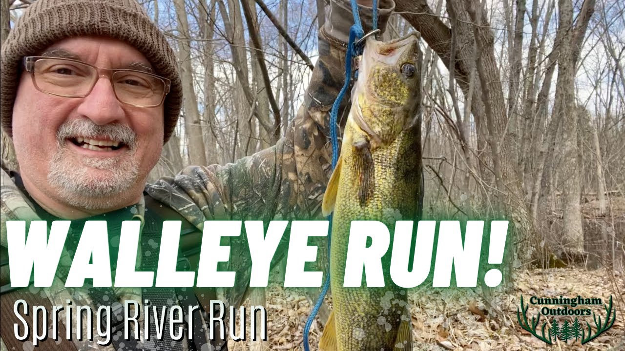 Walleye Spring River Fishing | Peshtigo River Walleye Fishing | Filmed ...
