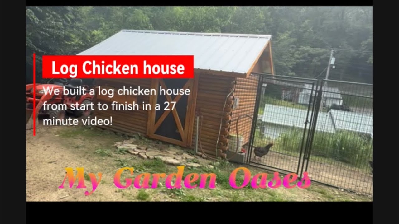 We built a log chicken house from start to finish in a 27 minute video ...