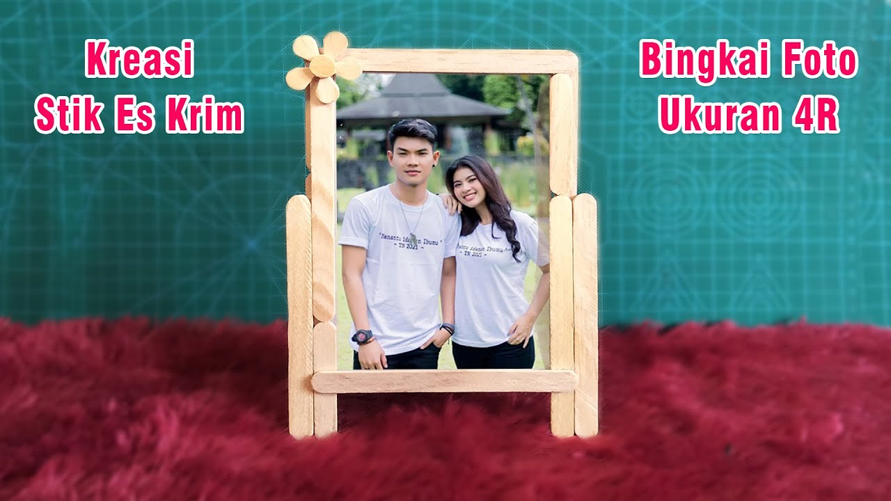 Ide Kerajinan Membuat Bingkai Foto Dari Stik Es Krim ( Bingkai ukuran ...