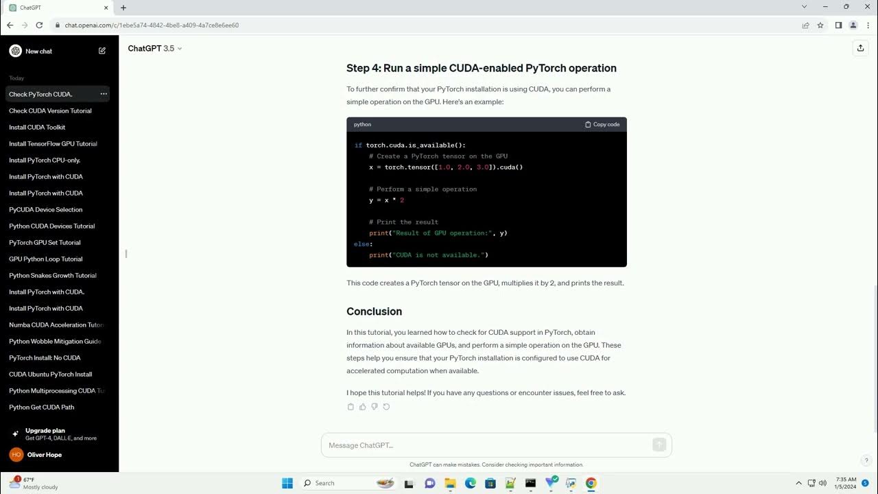 python check cuda torch - YouTube