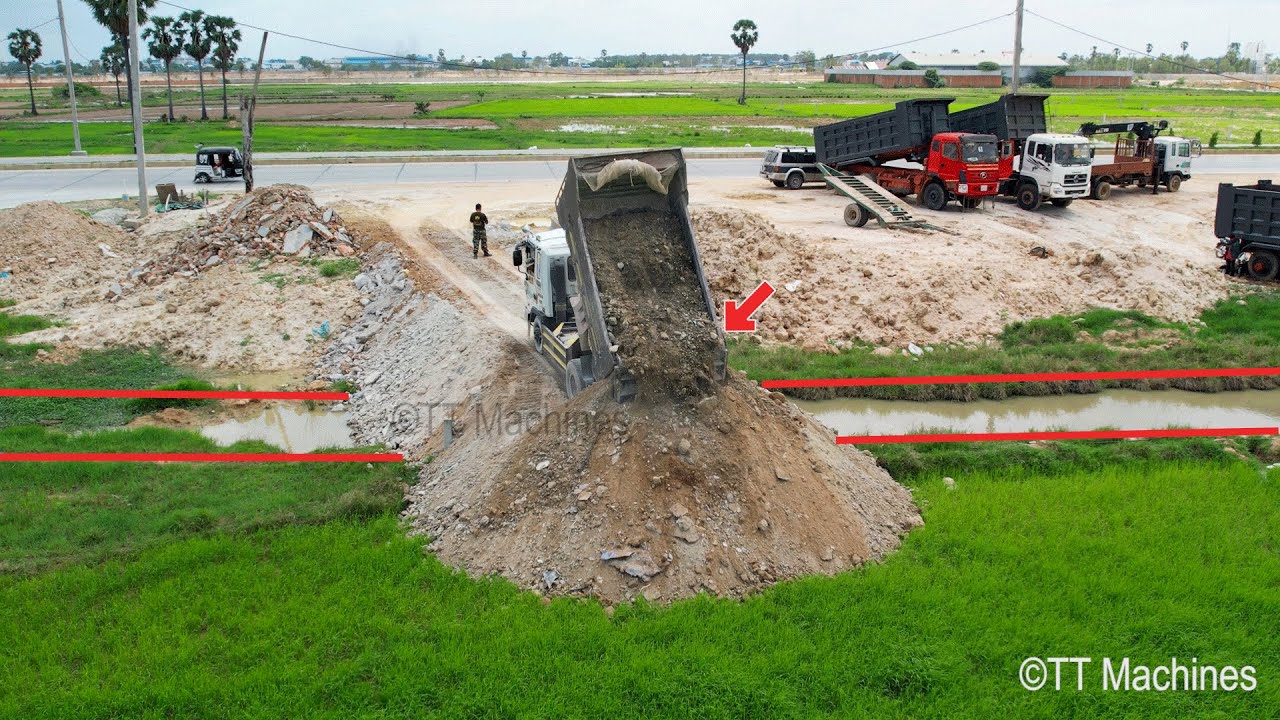 So Nice Project Building New Road Fill The Land By Dump Truck5T ...