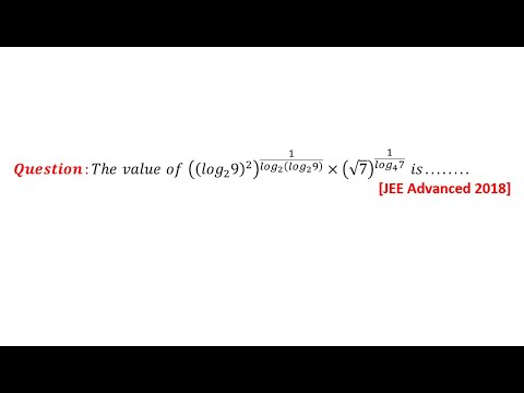 Video Solution | Logarithms | Question-1 | JEE Advanced-2018 - YouTube