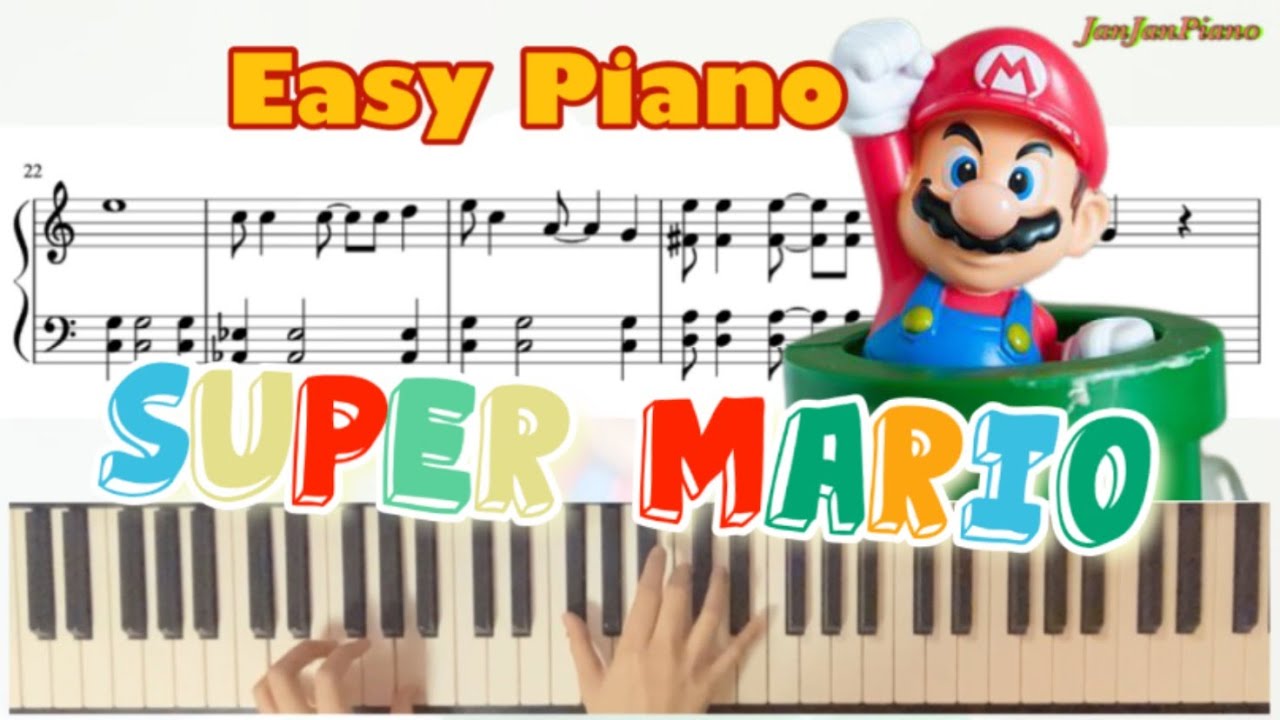 슈퍼마리오 메인 테마 쉬운 피아노악보 l Super Mario Main Theme l Piano cover l Sheet ...