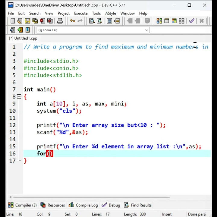 Write A Program To Find The Maximum And Minimum In Arrays List 🔥🔥🔥🔥🔥 In C Programming Language