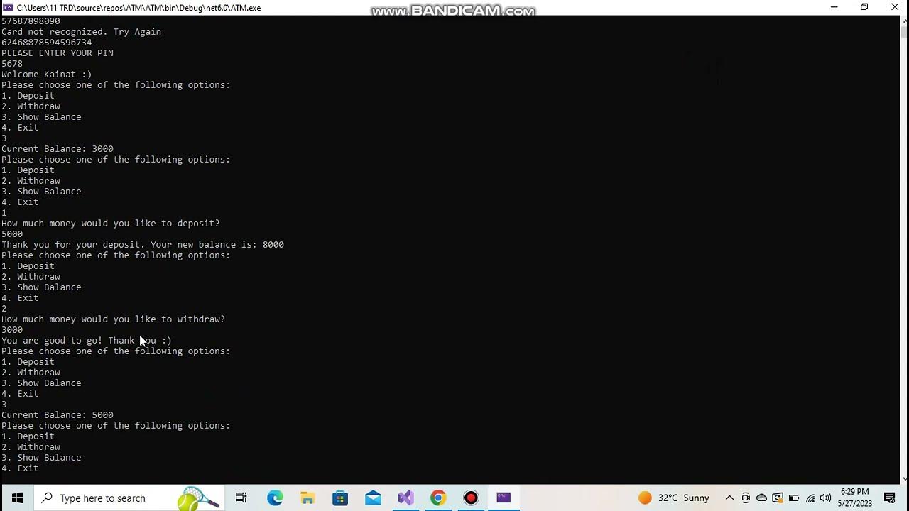 How To Code An ATM Console App In C# | Programming Tutorial For Beginners | Visual Studio 2022 ...