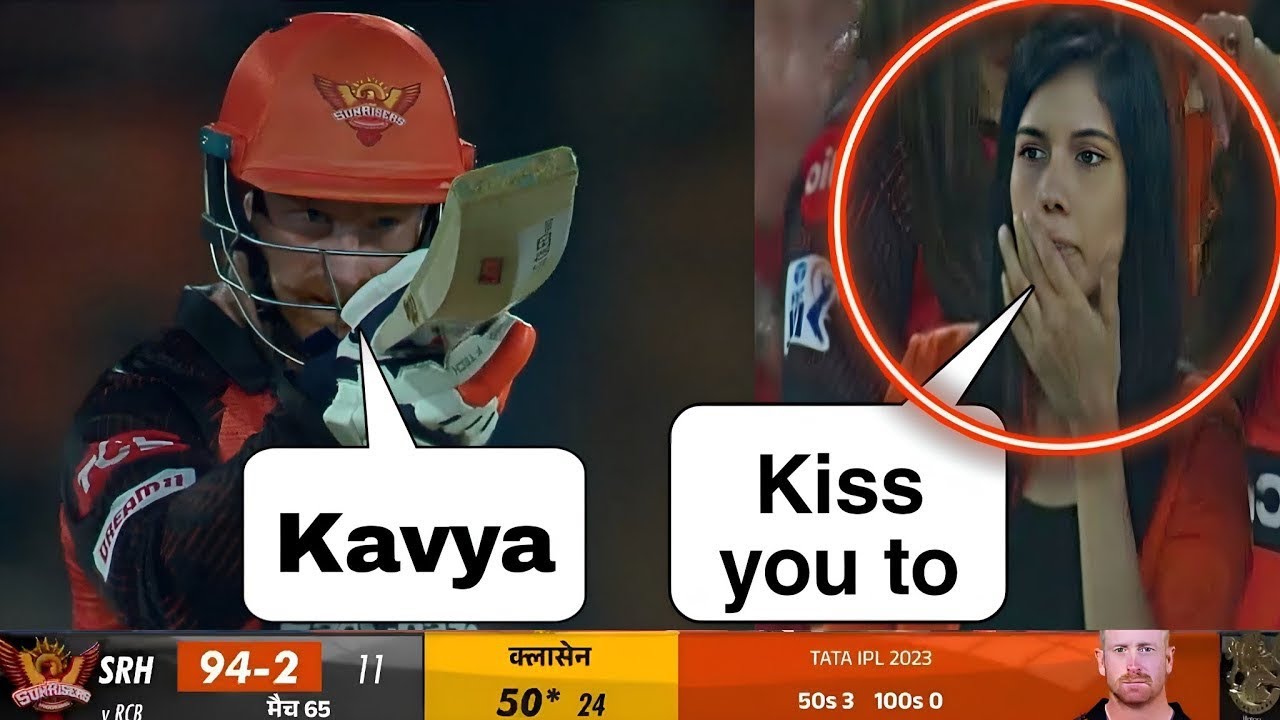 Kavya Maran give flying kiss to henry classen in front of audience ...