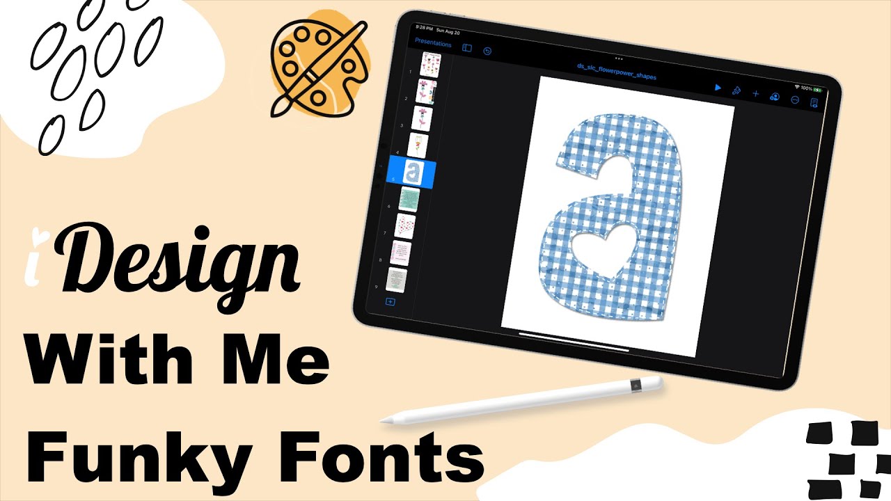 How I Design Digital Pattern Paper to Make Funky Fonts | iDesign - YouTube