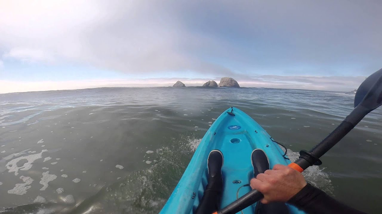 Sit on Top Kayak Surf Caught Inside! - YouTube