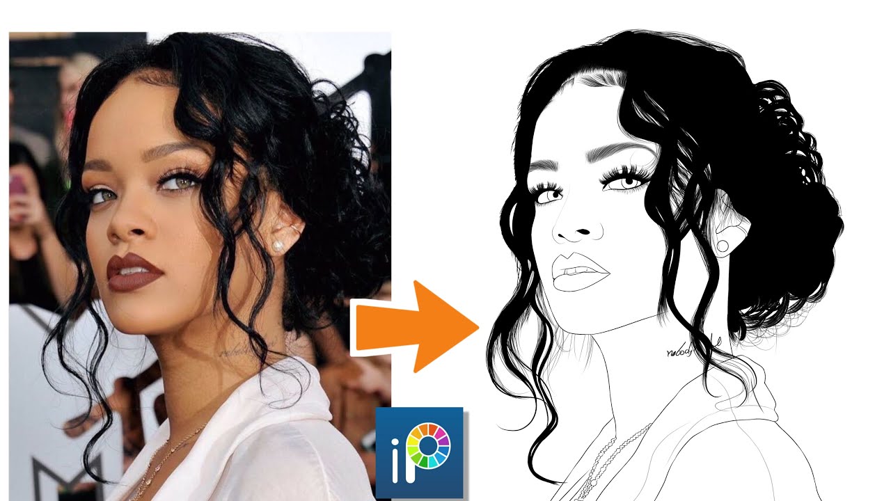 Ibis Paint X | Outline Tutorial For Rihanna - YouTube