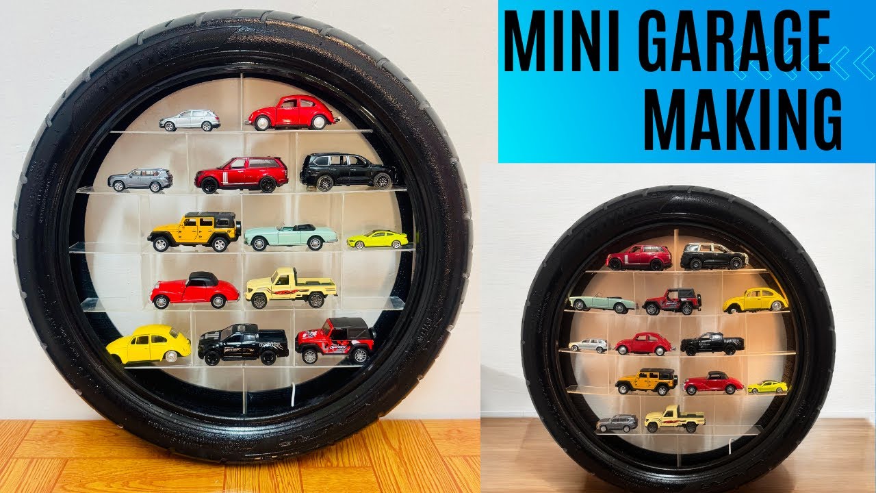 DIY Miniature Car Garage Easy | Simple and Beautiful Mini Garage Making | Diecast Car Mini ...