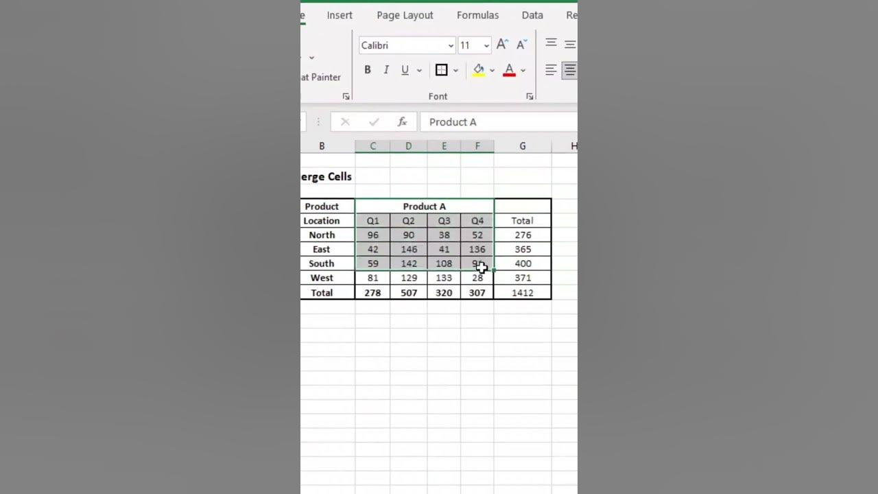Use formatting instead of Merge Cells in #excel - YouTube