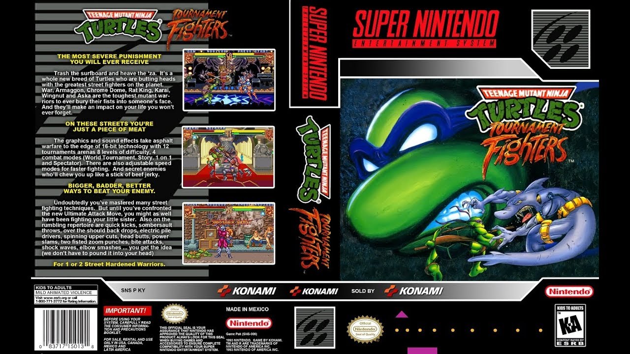 SNES - TURTLES TOURNAMENT FIGHTERS - YouTube