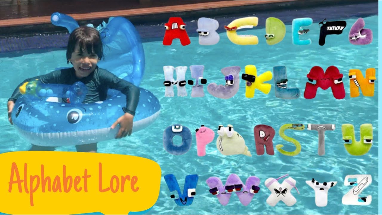 NA PISCINA COM ALPHABET LORE - YouTube