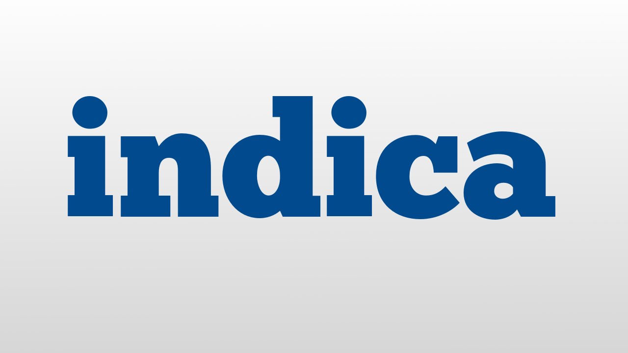 indica meaning and pronunciation - YouTube