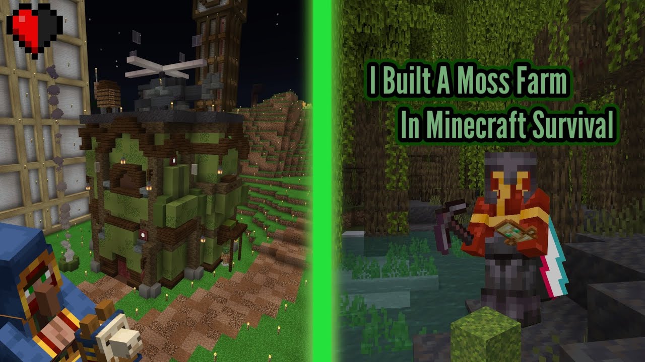 I Built A Moss Farm In Minecraft Survival - YouTube