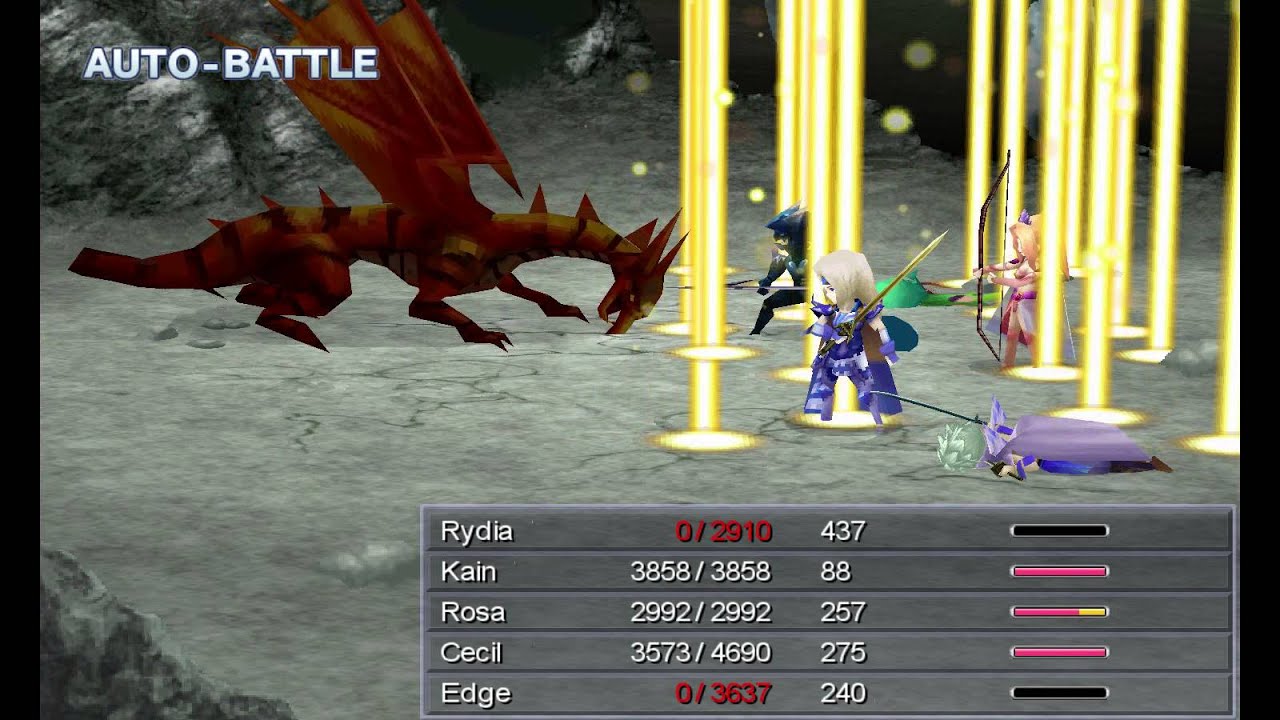 Final Fantasy 4 PC (Active Hard Mode) - Part 47: Red Dragons and Pink ...