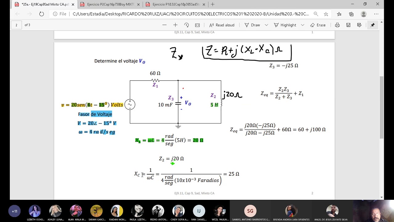 CIRCUITOS. Problemas usando Numeros Complejos (27 de Octubre) - YouTube