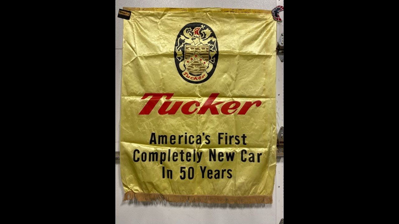 ORIGINAL Tucker Showroom Banner & NOS Radio in the original box! - YouTube
