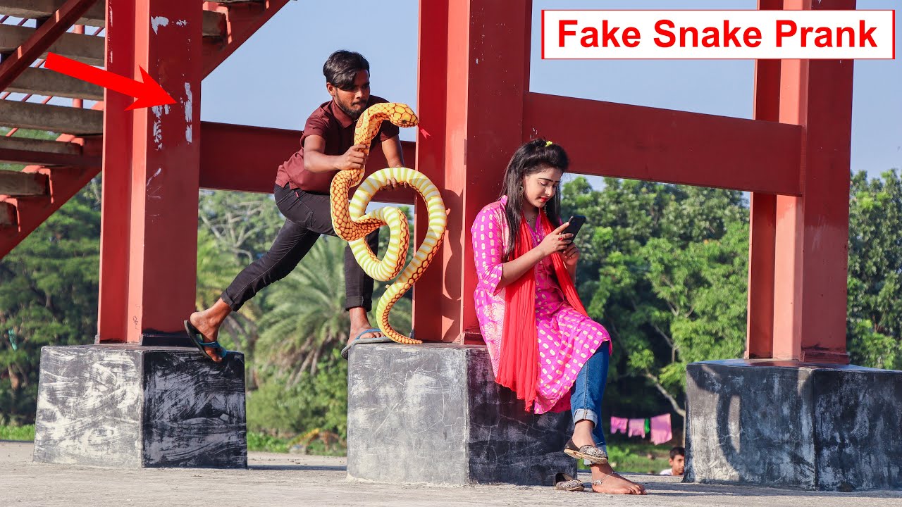 King Cobra Snake Prank 🐍 (Part 7) | Fake Snake Prank Video on Public ...