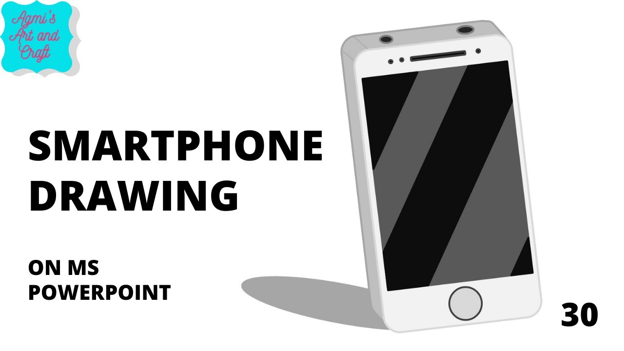 How to draw a Smartphone: MS Powerpoint Drawing Tutorial - YouTube