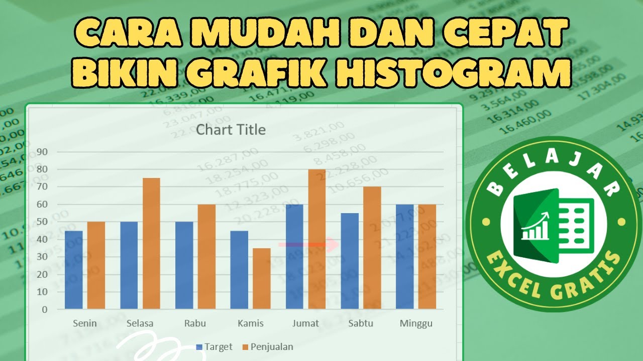Cara Membuat Chart Grafik Histogram Di Excel Lengkap Dengan Contoh