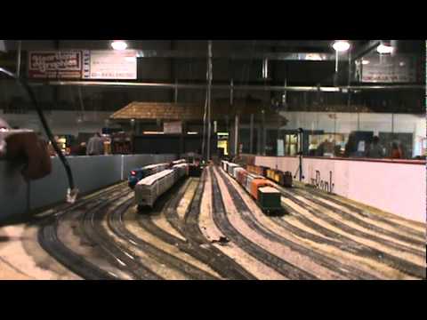 SWSC Sandhouse Crew HO Model Railroad Club layout yard - YouTube