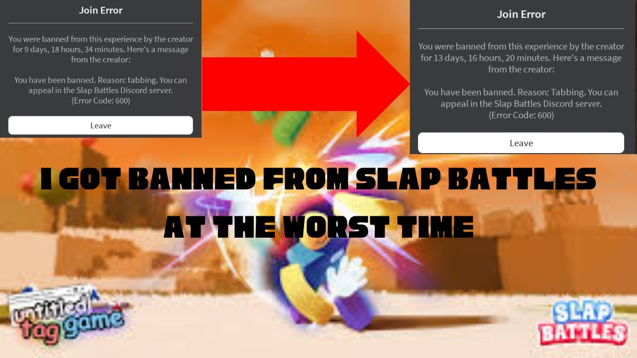 I got banned from slap battles at the worst time - YouTube