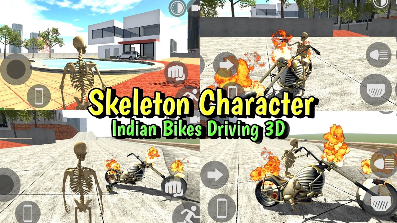 Skeleton Character Cheat Code In Indian Bikes Driving 3D Game 🔥 | How ...