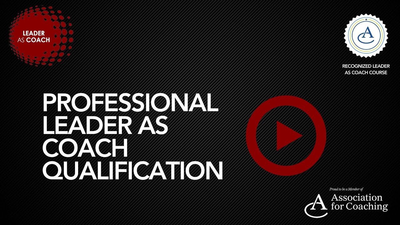 Professional Leader as Coach Qualification - YouTube