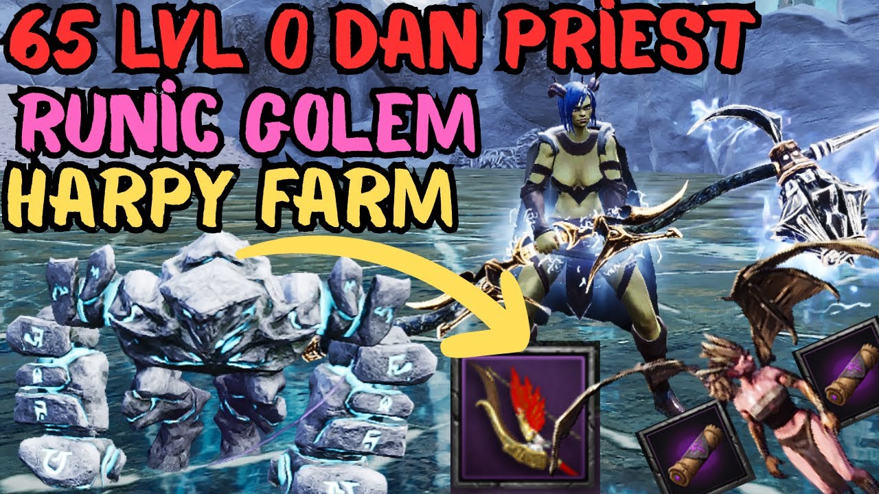 65 LVL 0 DAN PRİEST I RUNİC GOLEM - HARPY FARM I KAÇ M KASIYORUZ ...