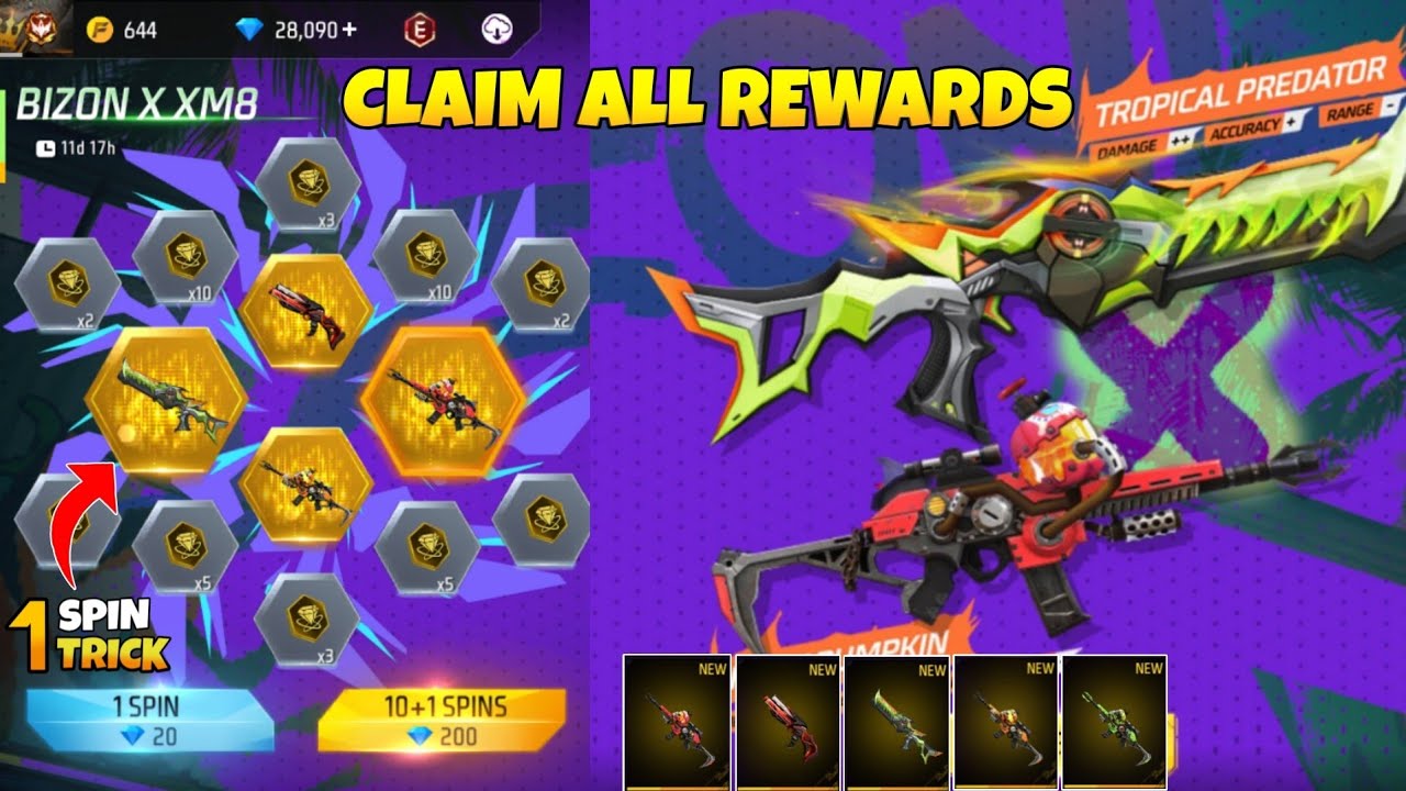 BIZON X XM8 Ring Event | Ring Event Spin Trick | Free Fire New Event ...
